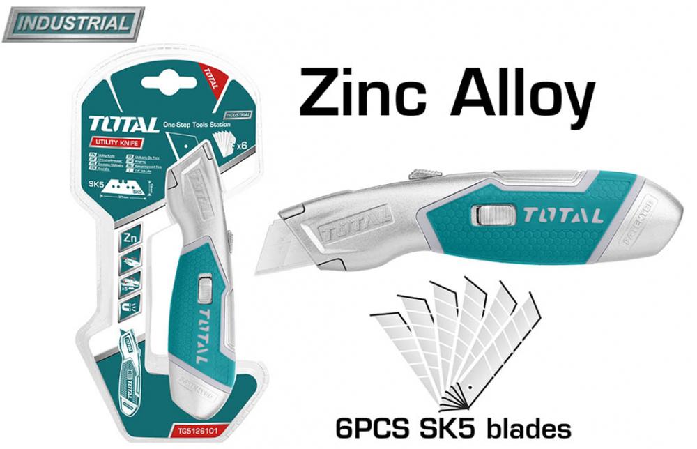 Cutter TOTAL Industrial- 61x19mm - 175mm - Atomico.ro