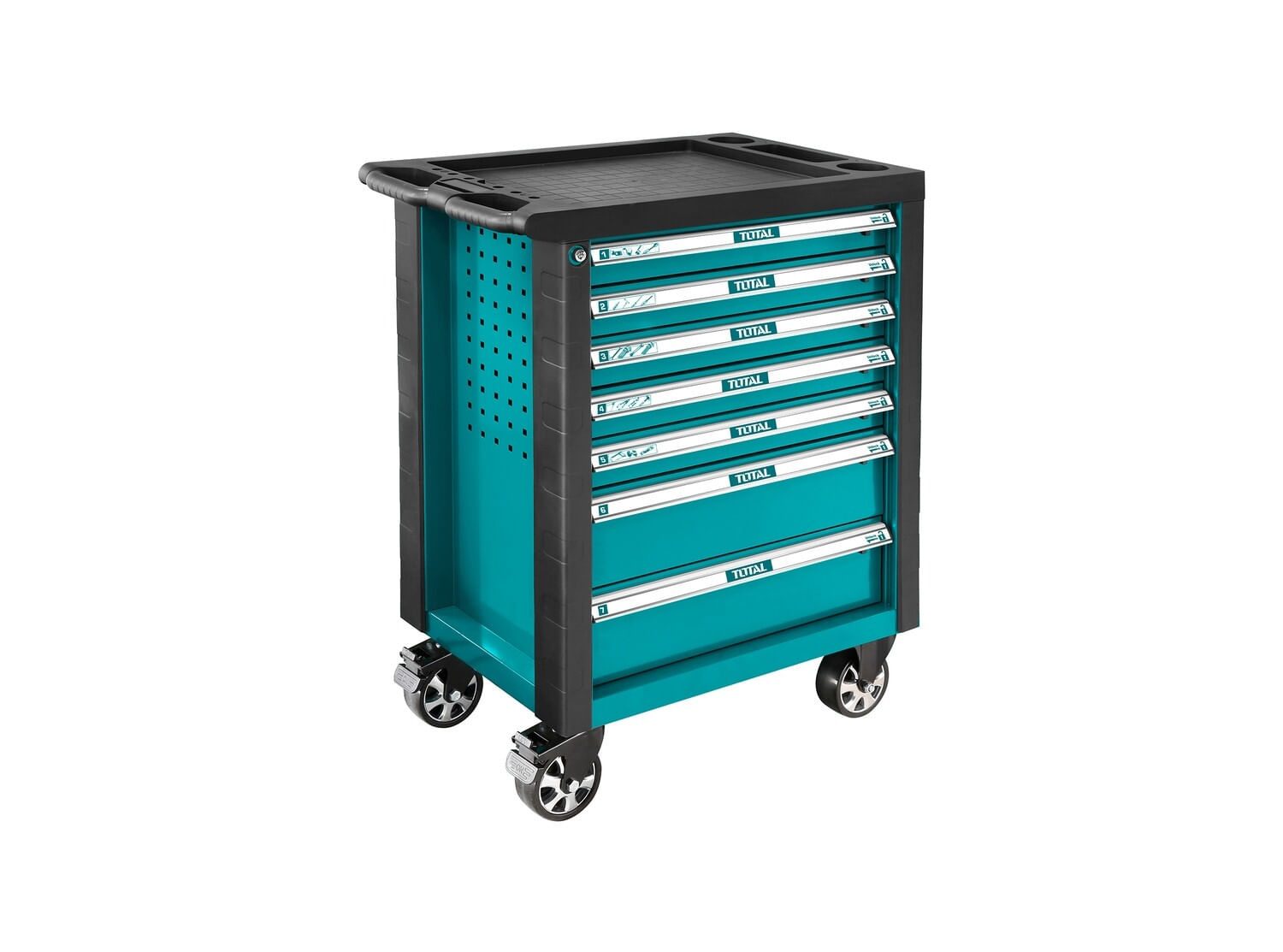 Banc de scule mobil Total echipat cu 162 scule - Atomico.ro